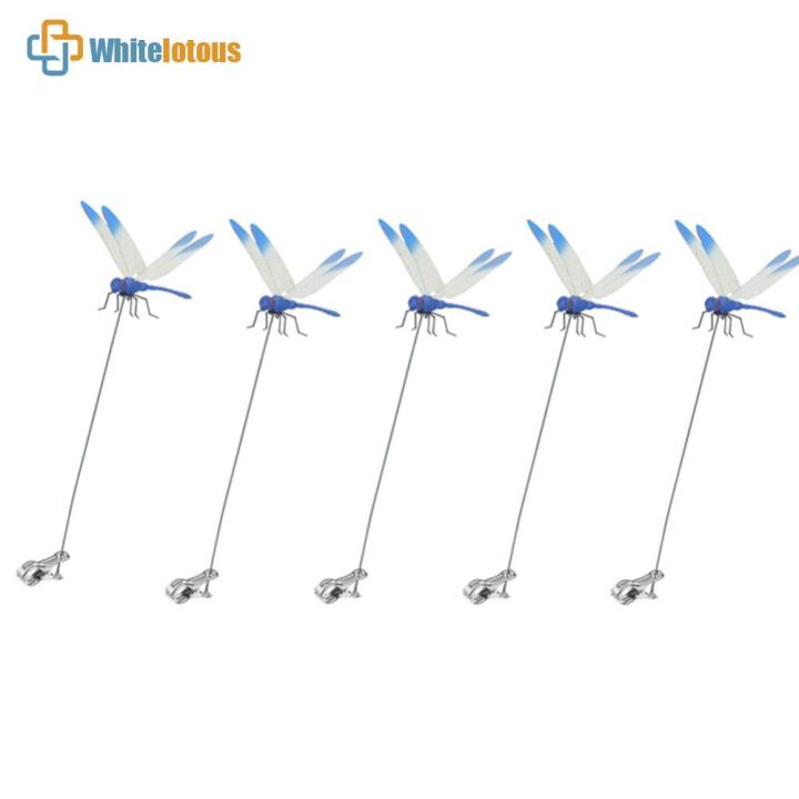 Fly Repelling Simulated Dragonfly 3D Dragonfly Pole Holder Clips PVC ...