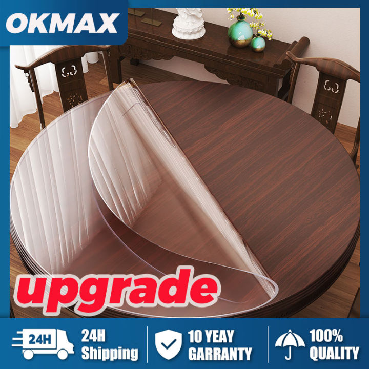 PVC Round Table Cover pvc Table Cloth 4/ 6/8 seater Heat Resistant ...