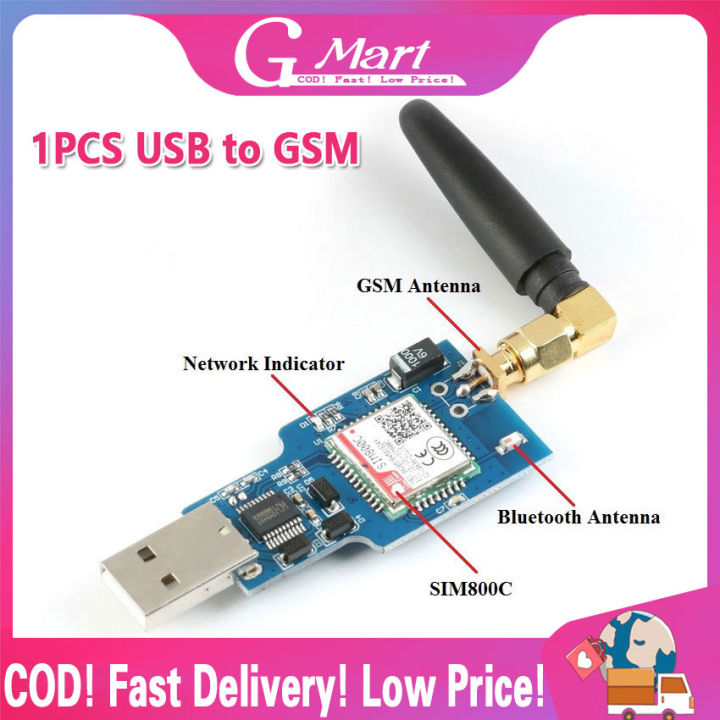 USB to GSM Module SIM800C Board GPRS/GSM 850/900/1800/1900MHz Wireless ...
