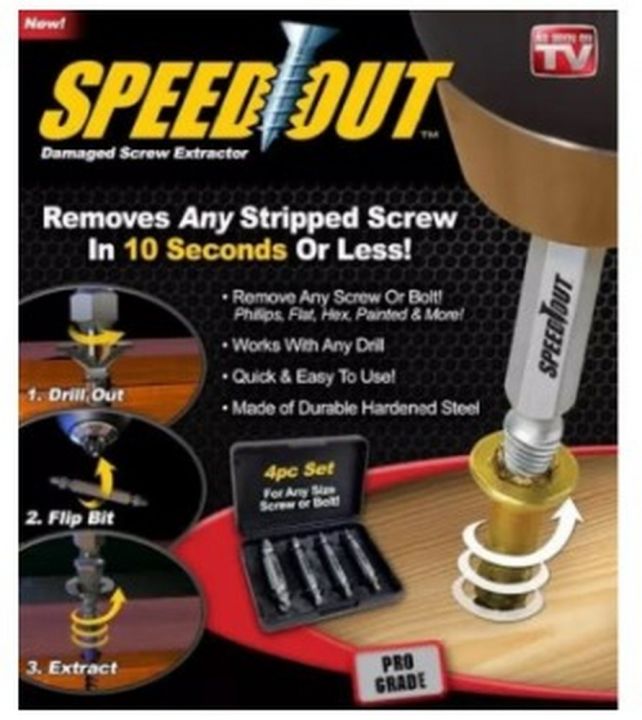 SpeedOut Screw Extractor - 4 Pcs | Lazada