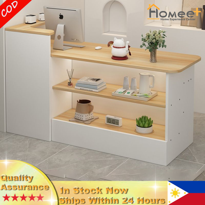 HOMEE Front Desk Cashier Locker Computer Desk Simple Reception Desk ...