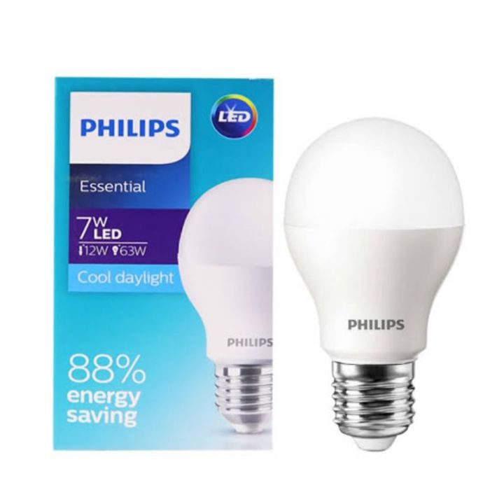 PHILIPS LAMPU LED BULB ESSENTIAL 3W 5W 7W 9W 11W 13W 15W PUTIH COOL ...