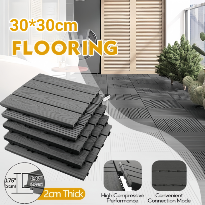PVC Floor Decking Tiles Waterproof Wooden Plastic Composite ...