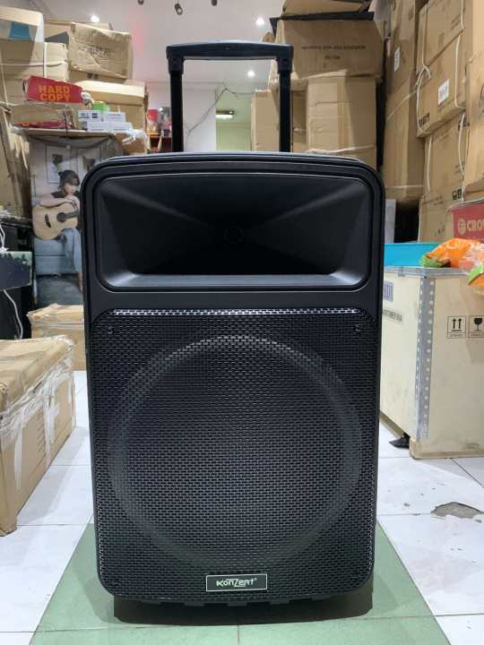 Konzert PA-15MK2 15 inch 500W Portable Trolley Speaker with USB/SD, FM ...