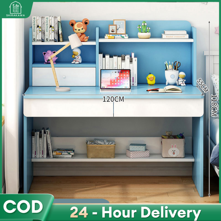 【COD&OnHand】Study Table with Drawer Computer Table Desk and Shelves Office Table at home | Lazada PH