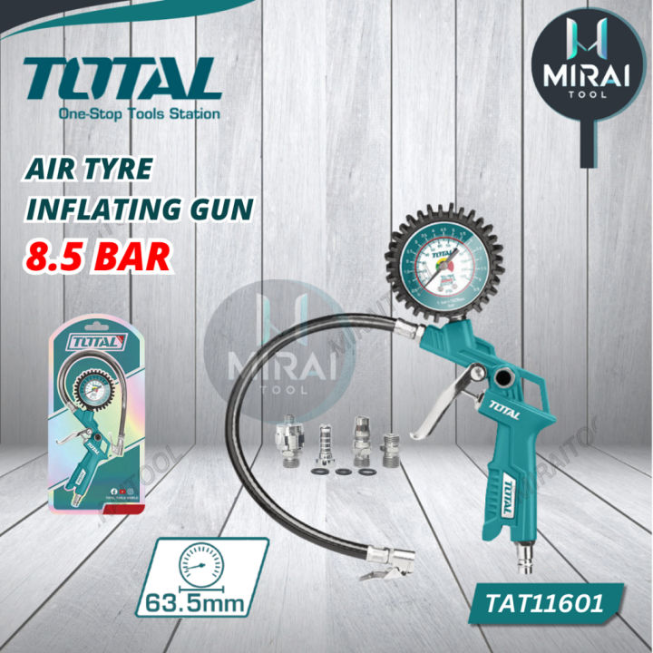 TOTAL TAT11601 1/4" Air Tyre Inflating Gun 8.5 bar (120 psi) | Lazada