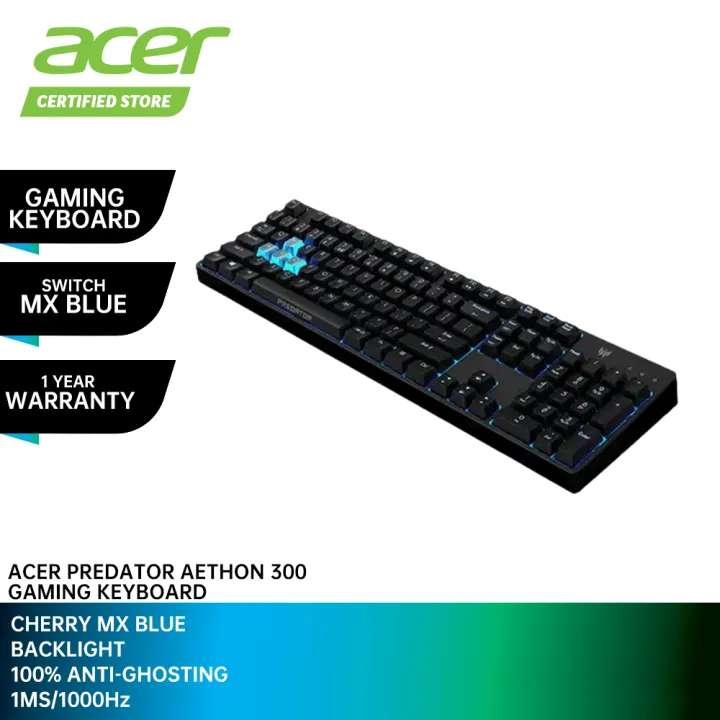 Acer Predator Aethon 300 Gaming Keyboard - (Cherry MX Blue | Backlight | 1000Hz) | Lazada