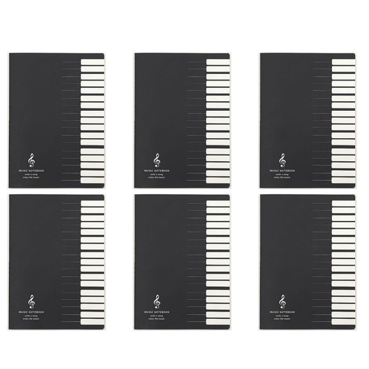 6X Five Lines Music Notes Notebook Music Tab Staff Stave Notebook ...