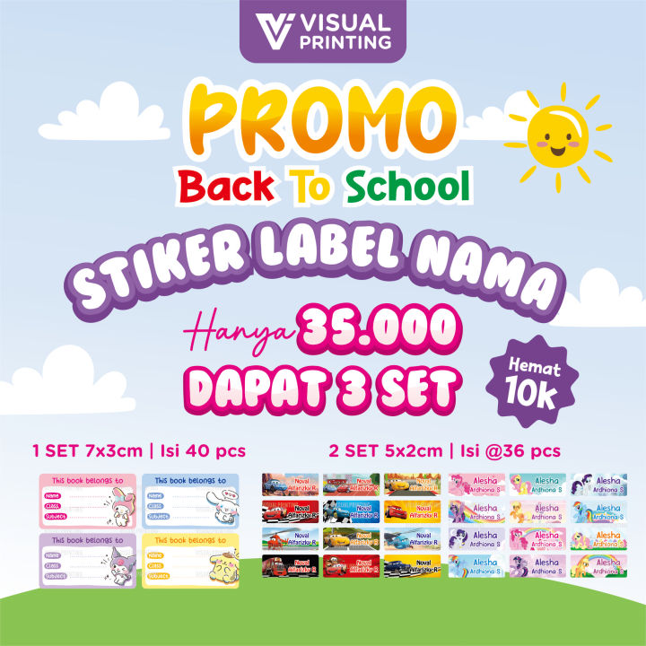 Stiker Label Nama Buku Anak / Stiker Label Nama Mapel | Lazada Indonesia