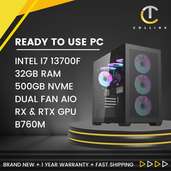 [ GAMING PC BUILD - NIGHTFALL ] Intel Core I7 13700F 13TH GEN Desktop ...