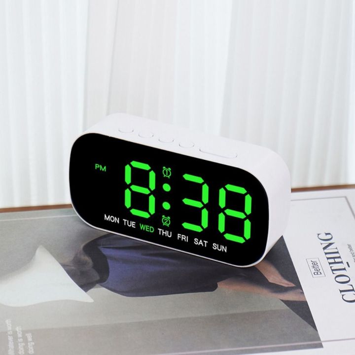 OPBWQH Large Display Digital Alarm Clock 5 Levels Brightness ...
