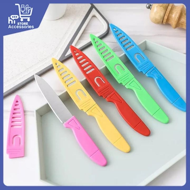 PISAU MINI STAINLESS | PISAU DAPUR BUAH / SAYURAN SERBAGUNA WARNA WARNI ...