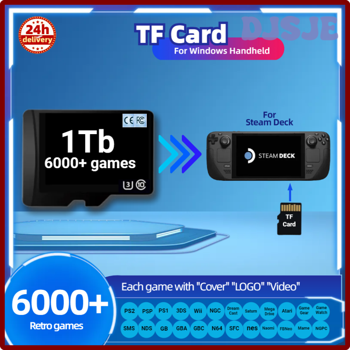 DJSJE TF Playing Card for Steam Deck Memory Classic Retro Games PS2 ...