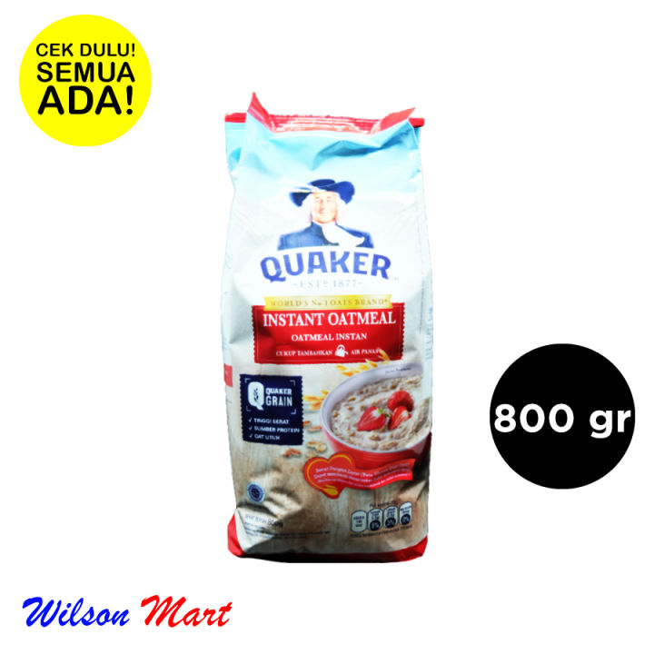 QUAKER INSTANT OATMEAL MERAH 800 GRAM | Lazada Indonesia