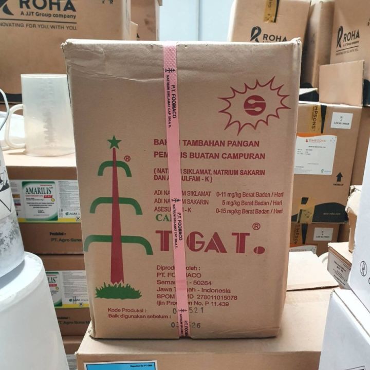 Pemanis Buatan Cap Tiga Tebu 20 Kilogram Natrium Siklamat Natrium ...