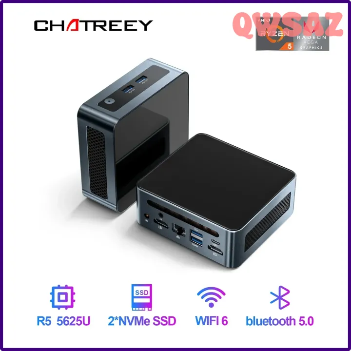 QWSAZ Chatreey AN2P Mini PC AMD Ryzen 5 5625U 3550H Gaming Desktop ...