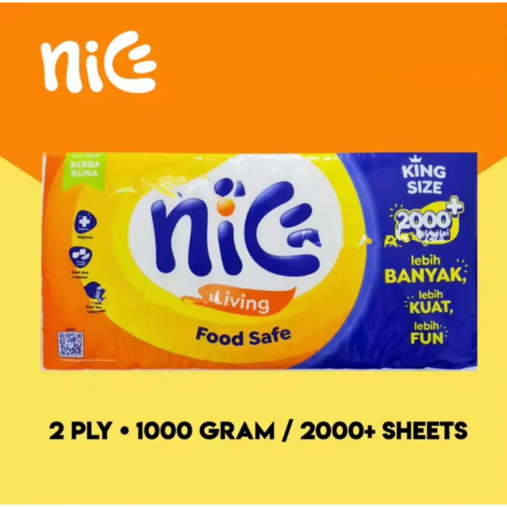 FACIAL TISSUE NICE 1000GR & 900GR / TISSUE WAJAH 2PLY / Tissue penyerap ...