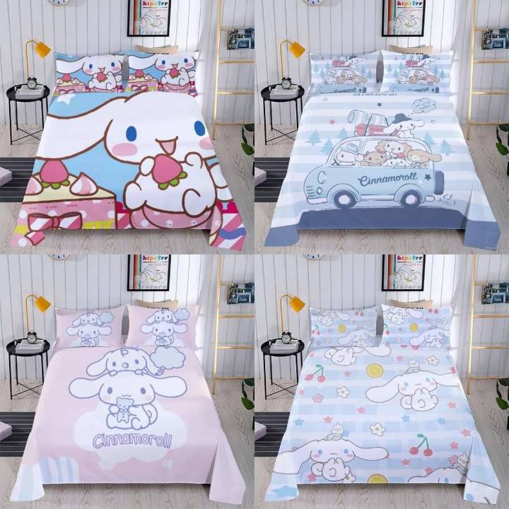 XP-Sanrio Cinnamoroll 3in1 Bedding Set Bed Sheet Quilt Cover Dormitory ...