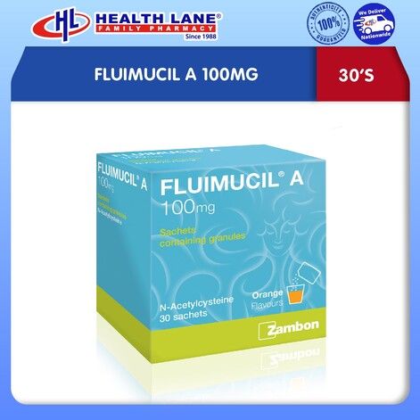 FLUIMUCIL A (100MG X 30'S) | For Cough (Orange Flavor) | Lazada