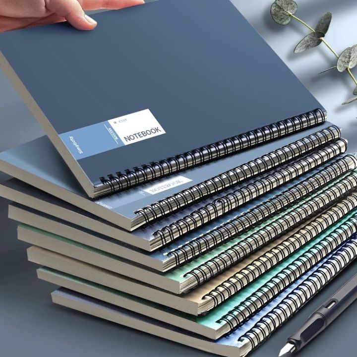 60 Sheets Simple A5 Coil Notebook Thickened Horizontal Notepad Meeting ...