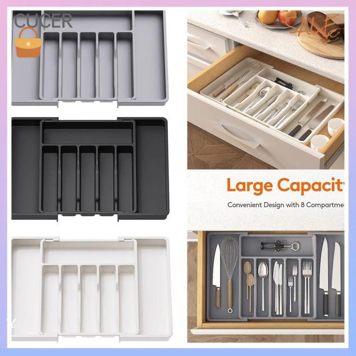 【COD&Ready Stock】Cabinet Tray Silverware Organizer Storage Box Plastic ...
