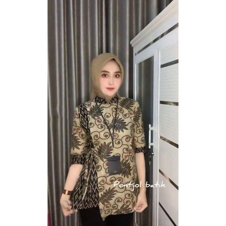 Contoh Model Baju Batik Wanita Terbaru Model Baju Batik Atasan Wanita