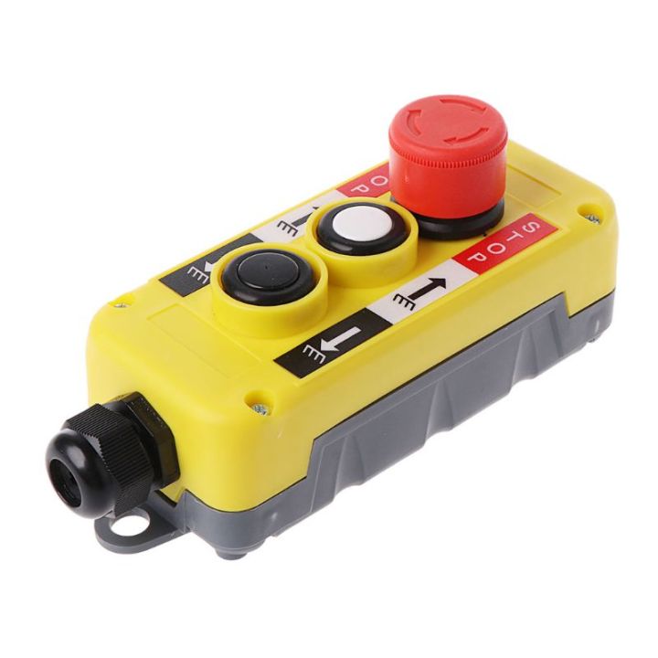 【Available】Waterproof Industrial Push Button Switch Emergency Stop for Electric Crane Hoist ...