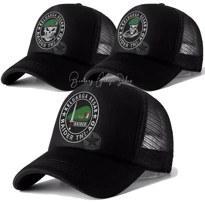 Topi Baret Keluarga Besar Raider TNI-AD Limited Edition Silver | Lazada ...