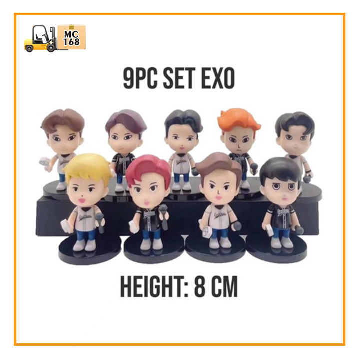 EXO Set Of 9 Mini Model Collectible Figure | Lazada PH