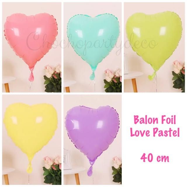 Balon love macaron 40cm - balon love pastel | Lazada Indonesia
