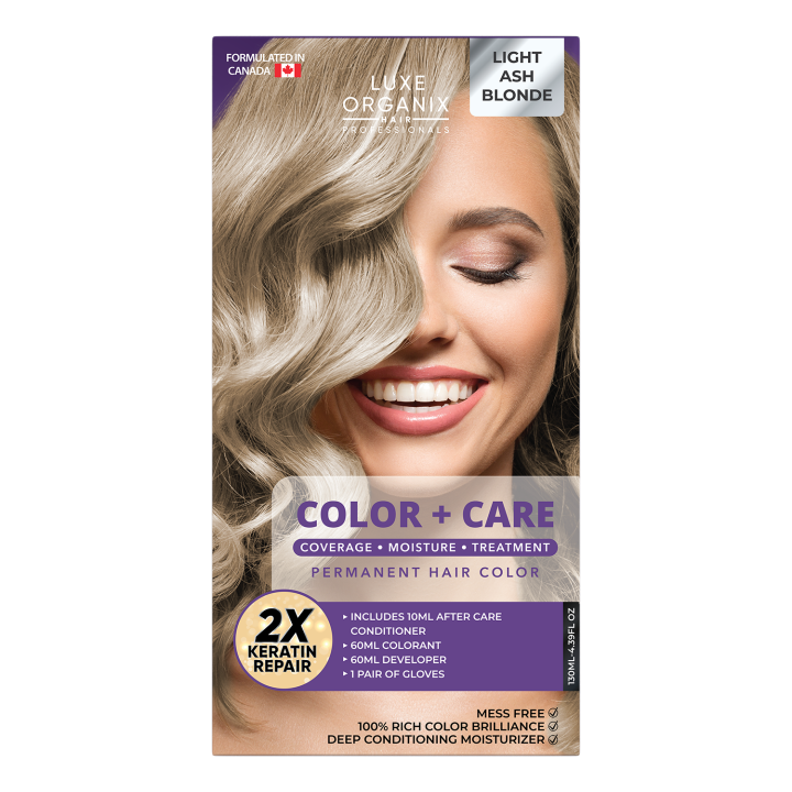 Luxe Organix Keratin Hair Color + Care Light Ash Blonde 130ml | Lazada PH