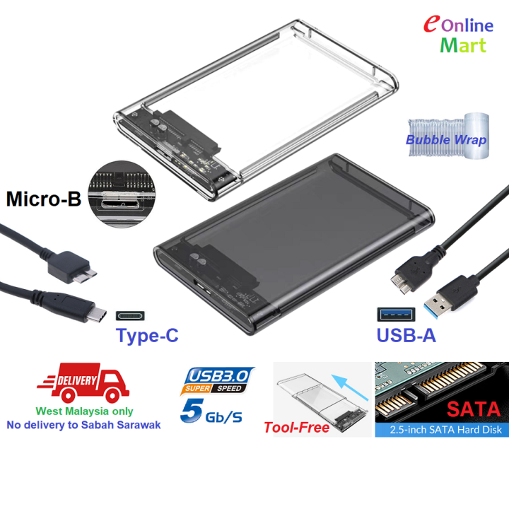 USB 3.0 2.5 inch SATA SSD HDD Enclosure Case External Hard Disk Casing HDD Case SSD Enclosure ...