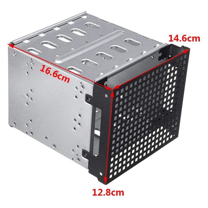 (TFKD) 5.25 Inch to 5 x 3.5 Inch SATA HDD Cage Rack Hard Drive Disk ...