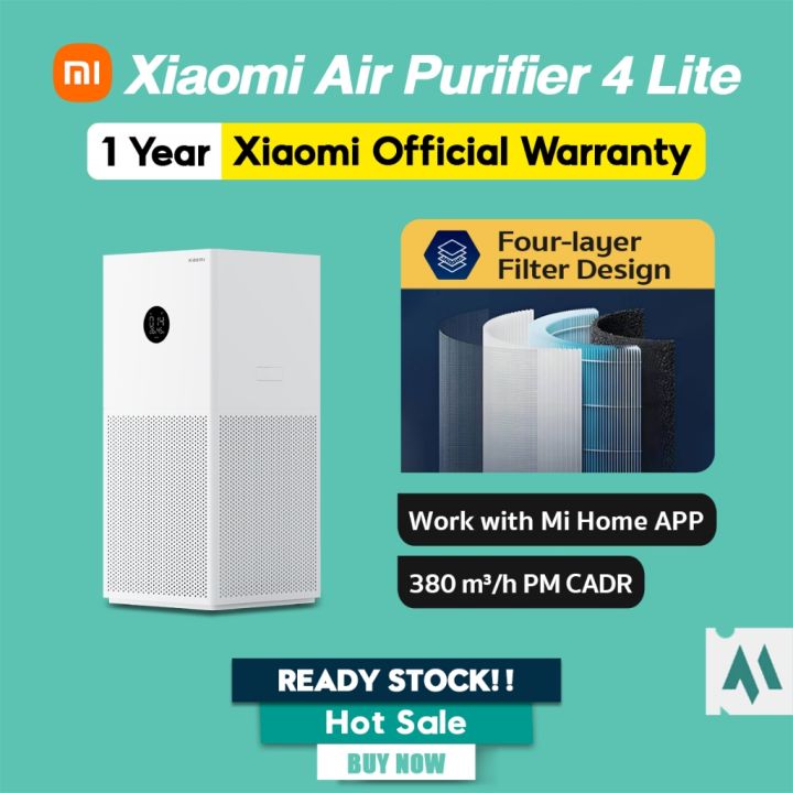 Xiaomi Smart Air Purifier 4 Lite LED Touch Display High Efficiency Filter WiFi Smart Control ...
