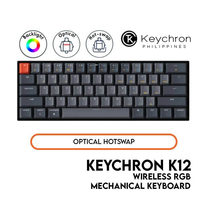 Keychron K12 Mechanical Keyboard (60% Layout, Wired/Bluetooth, RGB ...