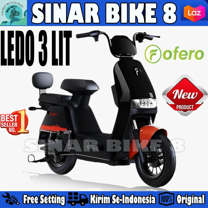 Sepeda Listrik OFERO LEDO 3 LIT LITHIUM 500 Watt Electric E Bike ...