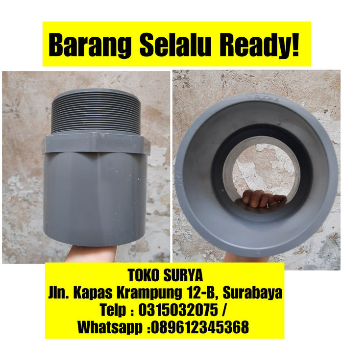 RCKsdl4" - Sok Drat Luar 4" Rucika SDL PVC socket sambungan pipa drat ...