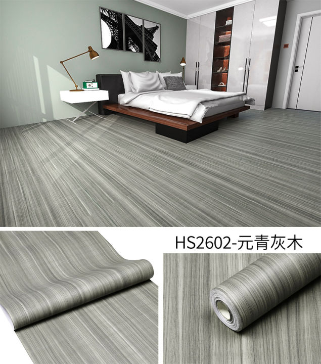 Stiker Wallpaper Dinding Lantai Aesthetic Motif KAYU ABU KOPI Mewah Elegan HS2602 - Sticker ...