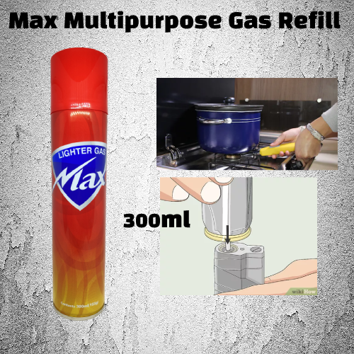 Max Multipurpose Universal Lighter Gas Refill 300ml (165g) | Lazada