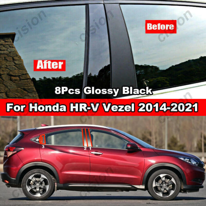 8Pcs Car Window Door Column B C BC Pillar Post Cover Trim for Honda HRV ...