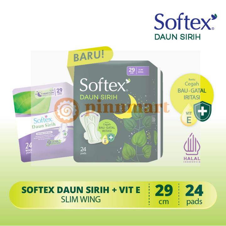 SOFTEX Daun Sirih + Vitamin E Jumbo Pack [29cm / 24 Pads] | Lazada Indonesia
