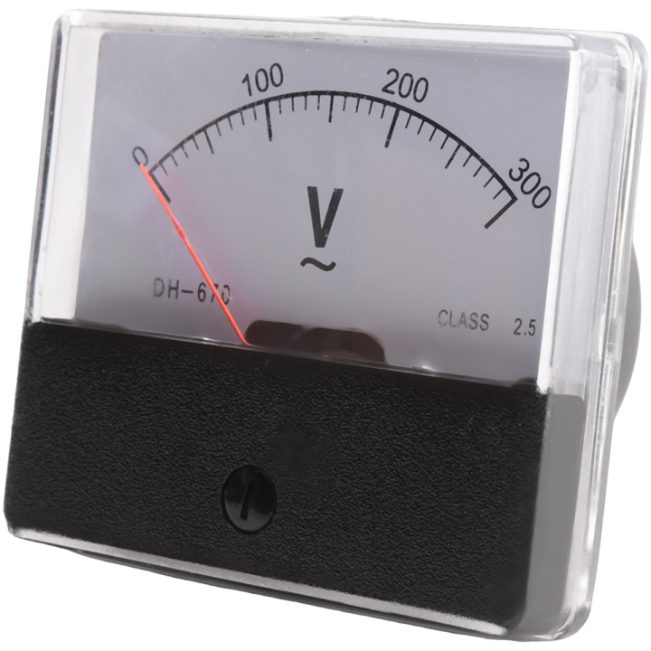 Rectangle AC 0-300V Gauge Analog Voltage Panel Meter Voltmeter DH670 ...
