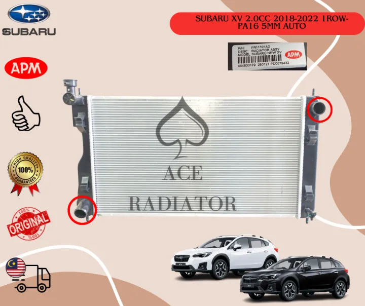 SUBARU XV 2.0CC 2018-2022 ORIGINAL APM RADIATOR ASSY 1ROW-PA16 5MM AUTO ...