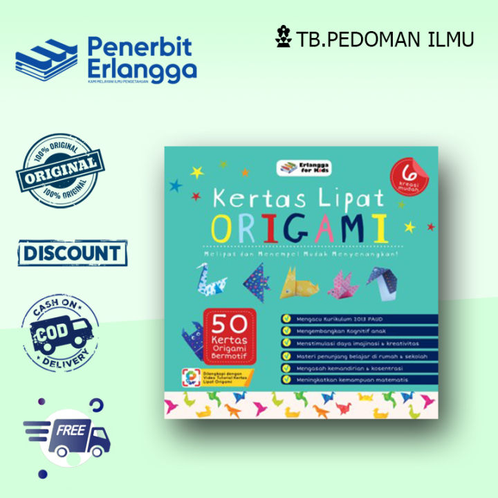 Kertas Lipat Origami Bahan Habis Pakai Erlangga For Kids | Lazada Indonesia