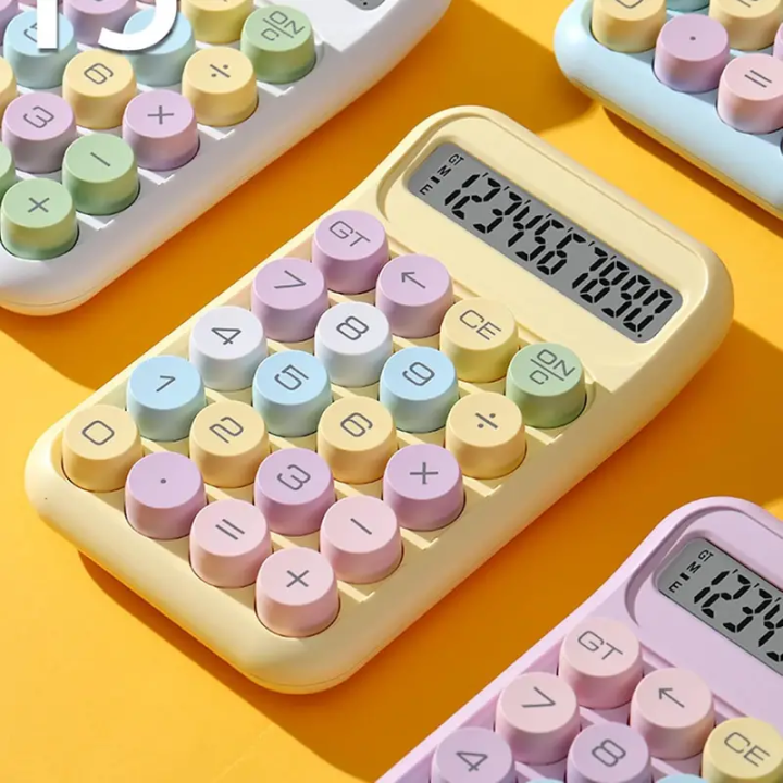 1 large button click sound, desktop with numeric buttons, calculator ...