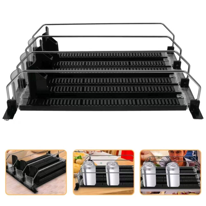 3 pcs Practical Fridge Drink Organizer Pusher Fridge Drink Organizer ...