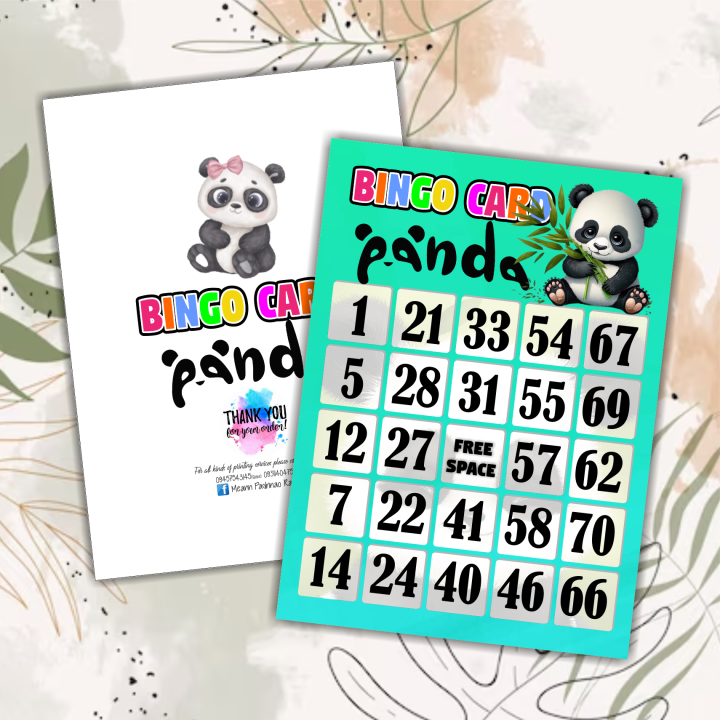 Bingo Card Cute Panda | Lazada PH