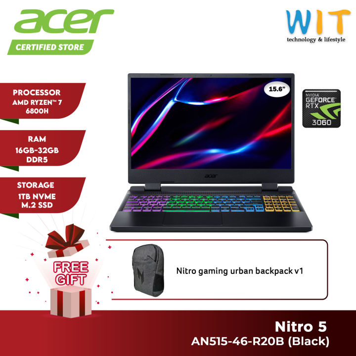 Acer Nitro 5 AN515-46-R20B /AMD Ryzen 7 6800H /16GB-32GB RAM /1TB SSD ...