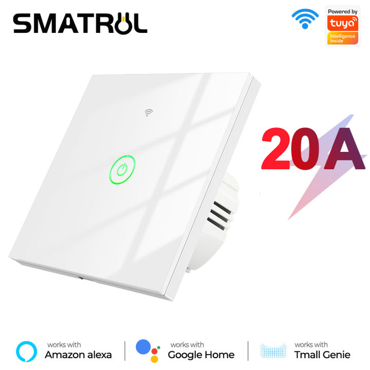SMATRUL 20A Tuya suis pintar Wifi pemanas Air dandang sentuh suis ...