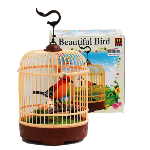 Mainan Anak Robot Burung Bernyanyi dalam Sangkar ( Singing Heartful Bird) | Lazada Indonesia